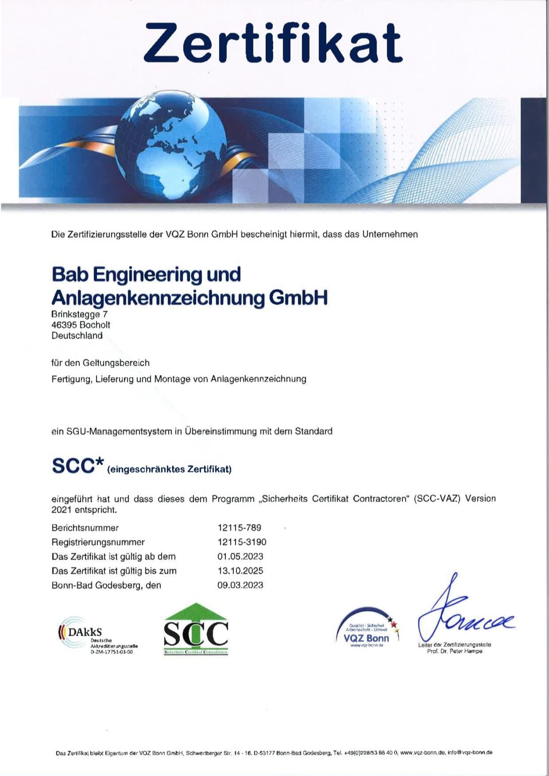 Certified Safety Signage Company | ISO & SCC Certifications